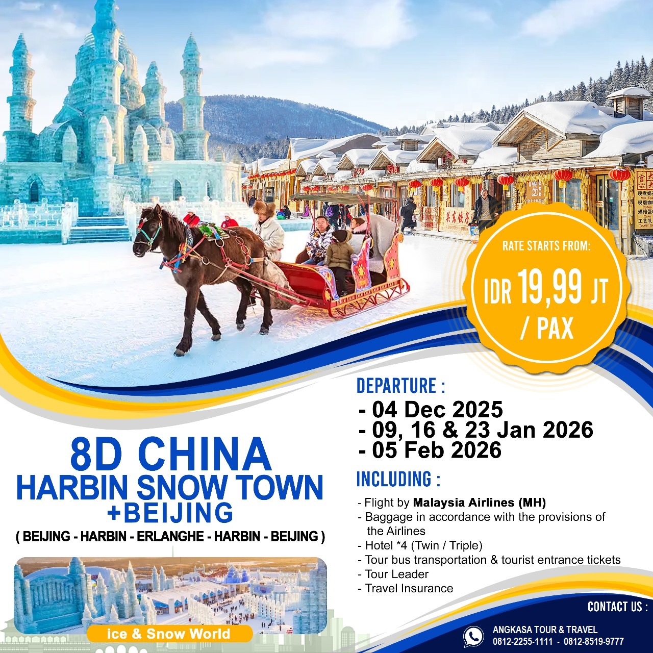 8D6N HARBIN SNOW TOWN +BEIJING : By MH : DEC 2025 - FEB 2026 Angkasa ...