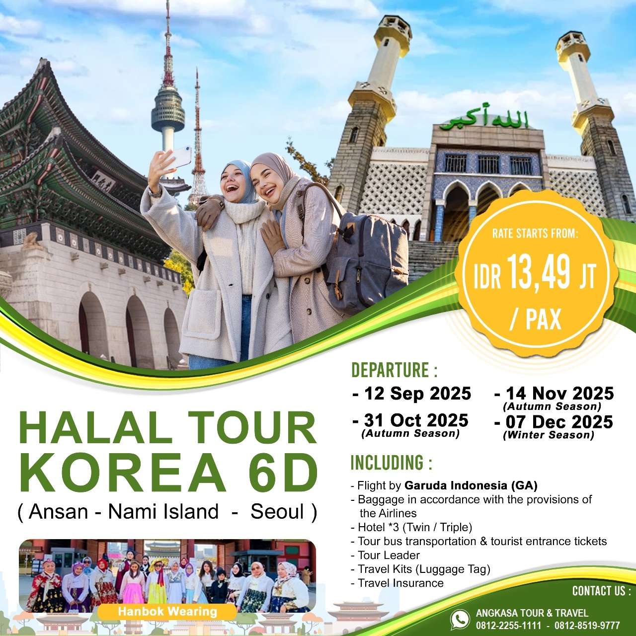 6D4N HALAL TOUR KOREA : AUG - DEC 2025 : BY Garuda Indonesia Angkasa ...